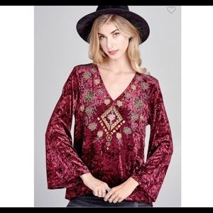 Tops | Gorgeous Crushed Velvet Top | Poshmark